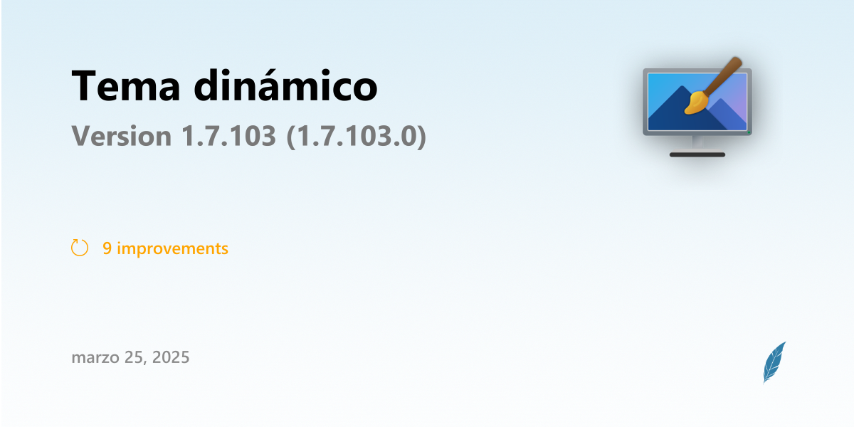 Tema dinámico de cambios - Pinnula Apps